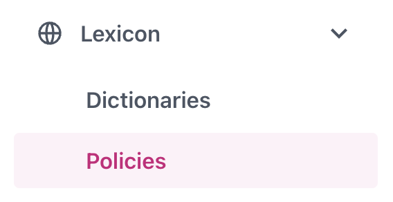 How do I create a lexicon policy? – MirrorWeb